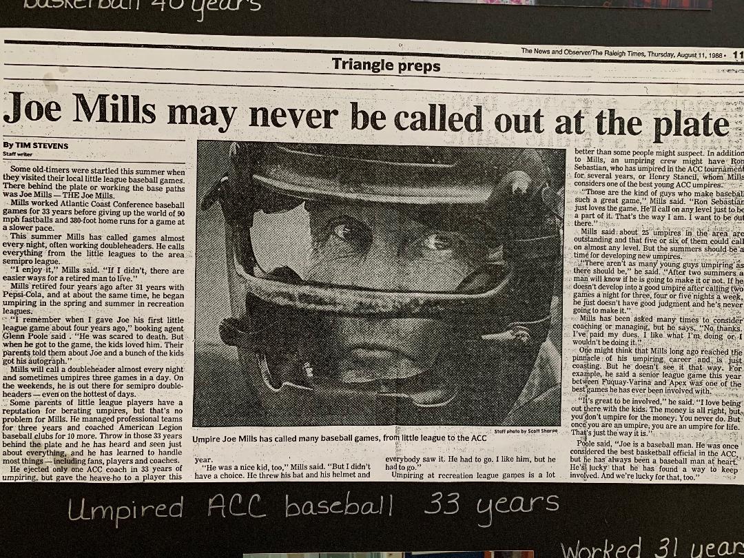 Joe Mills – Apex High School / Apex Consolidated Hall of Fame